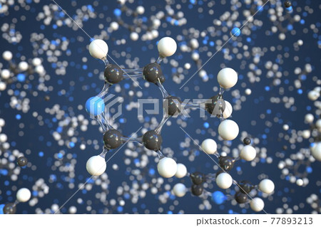 Molecule of 4-picoline, conceptual molecular... - Stock Illustration ...