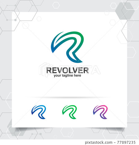 Business finance letter R logo design vector... - Stock Illustration ...