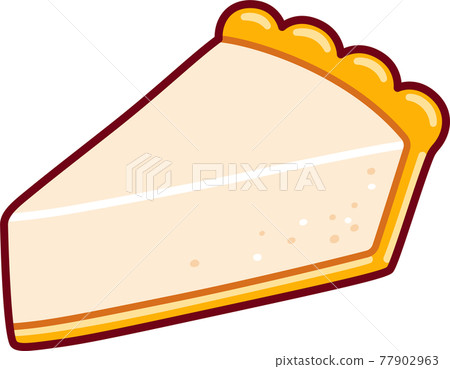 Cartoon cheesecake slice drawing - Stock Illustration [77902963] - PIXTA