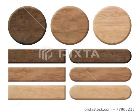 Wooden board heading set - Stock Illustration [77903235] - PIXTA