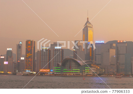 30 Dec 2006 view of Hong Kong skyline as seen... - Stock Photo ...