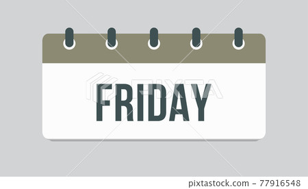 Template icon page calendar, day of week Friday - Stock Illustration ...