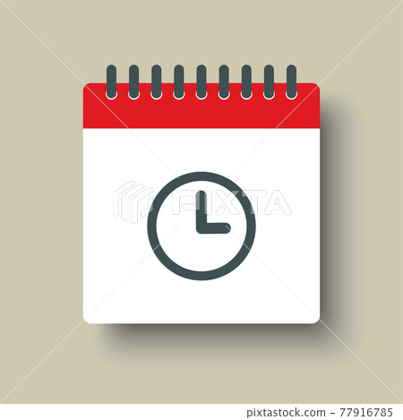 Icon page calendar - timer, time, clock, reminder - Stock Illustration ...