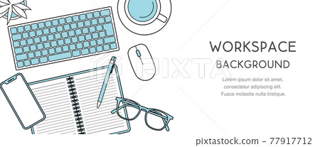 Workspace banner background - Stock Illustration [77917712] - PIXTA