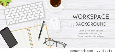 Workspace banner background - Stock Illustration [77917714] - PIXTA