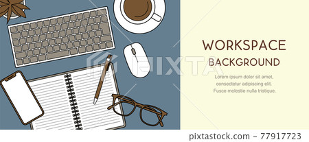 Workspace banner background - Stock Illustration [77917723] - PIXTA