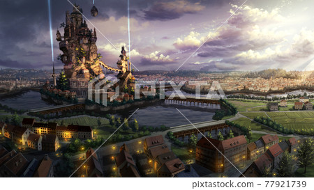 Fantasy background, europe - Stock Illustration [77921739] - PIXTA