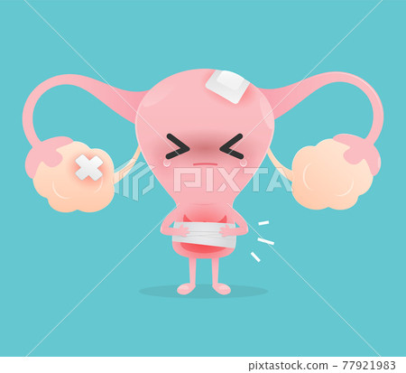 Illustration uterus inflamed - Stock Illustration [77921983] - PIXTA