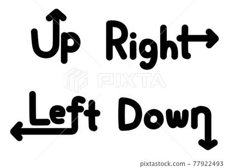 Up / Down / Left / Right Arrow Character Icon - Stock Illustration ...