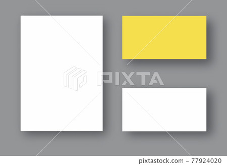 Set of two white realistic blank pages with... - Stock Illustration ...