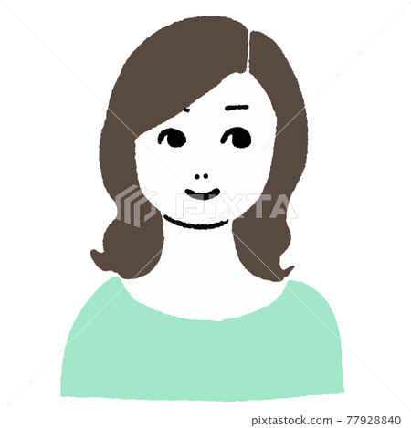 Smile woman icon - Stock Illustration [77928840] - PIXTA