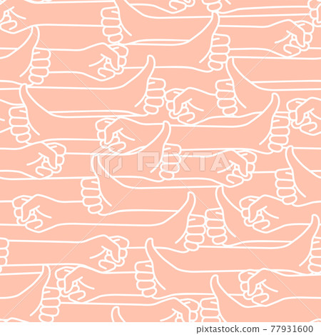 Simple hand illustration pattern - Stock Illustration [77931600] - PIXTA