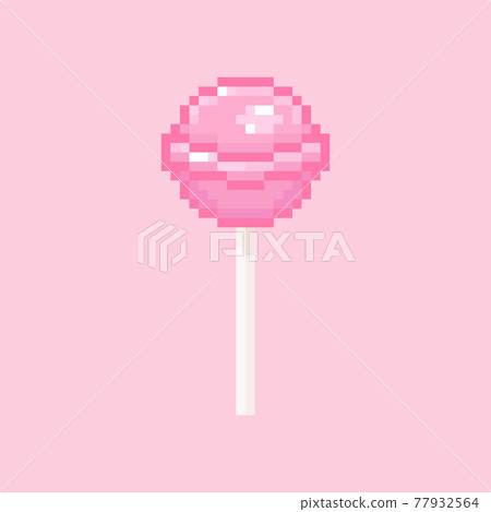 Pixel art lollipop illustration. Vintage... - Stock Illustration ...