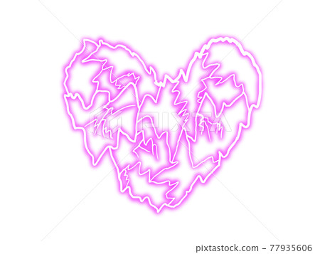Pink electric heart - Stock Illustration [77935606] - PIXTA
