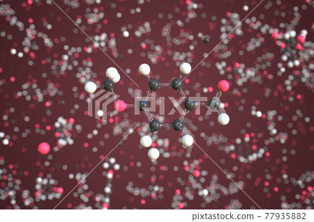 Anisaldehyde molecule. Conceptual molecular... - Stock Illustration ...