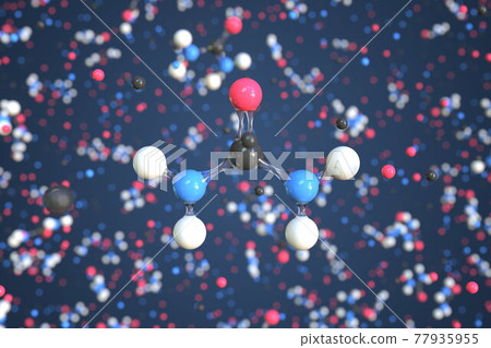 Urea molecule. Conceptual molecular model.... - Stock Illustration ...
