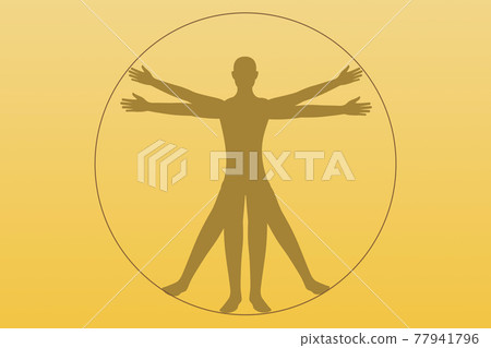 Illustration of a human being in a circle - Stock Illustration ...