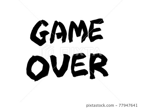 Game over game over character brush character - Stock Illustration ...