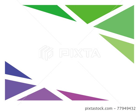 Geometric pattern frame triangle white space - Stock Illustration ...