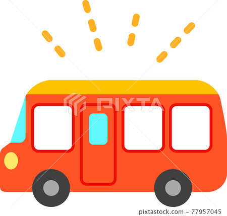Colorful bus with windows as a frame - Stock Illustration [77957045 ...