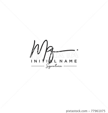 Letter MQ Signature Logo Template Vector - Stock Illustration [77961075 ...