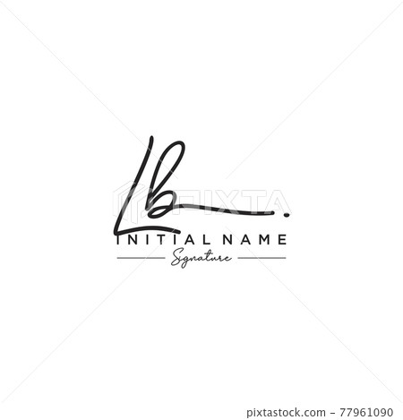 Letter LB Signature Logo Template Vector - Stock Illustration [77961090 ...