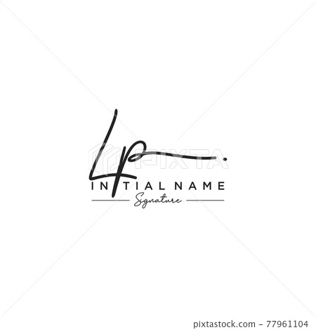 Letter LP Signature Logo Template Vector - Stock Illustration [77961104 ...