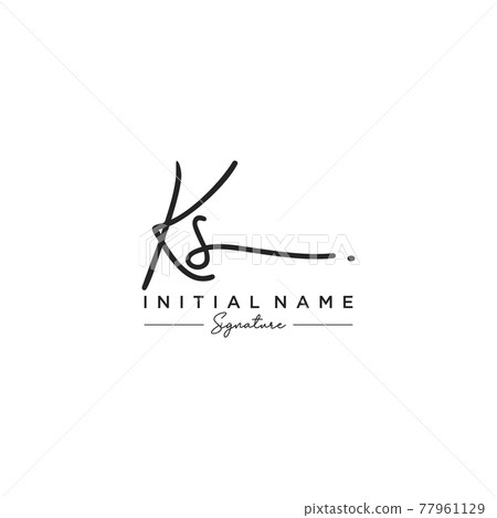 Letter KS Signature Logo Template Vector - Stock Illustration [77961129 ...