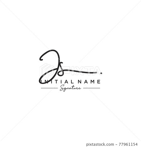 Letter JS Signature Logo Template Vector - Stock Illustration [77961154 ...