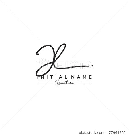 Letter JL Signature Logo Template Vector - Stock Illustration [77961231 ...