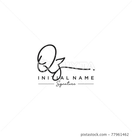 Letter QZ Signature Logo Template Vector-插圖素材 [77961462] - PIXTA圖庫