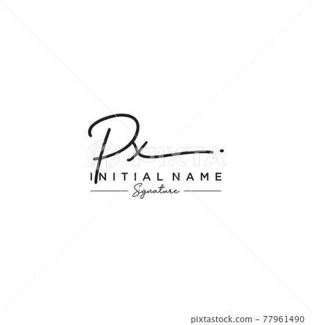 Letter PX Signature Logo Template Vector - Stock Illustration [77961490 ...