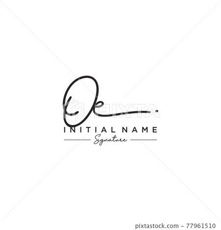 Letter QE Signature Logo Template Vector - Stock Illustration [77961510 ...