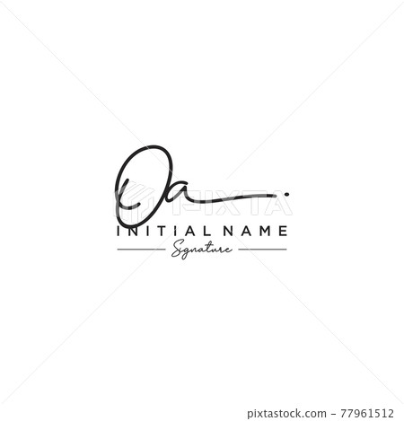 Letter QA Signature Logo Template Vector - Stock Illustration [77961512 ...