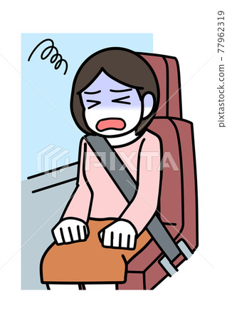 Motion sickness nausea woman - Stock Illustration [77962319] - PIXTA