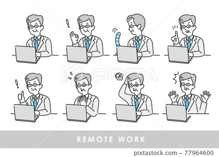 Set material of facial expression pattern... - Stock Illustration ...