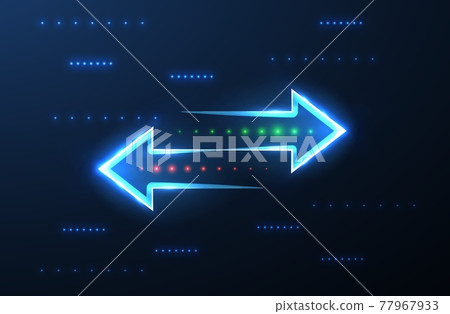 Transfer. Two left right arrows. Data receive,... - Stock Illustration ...