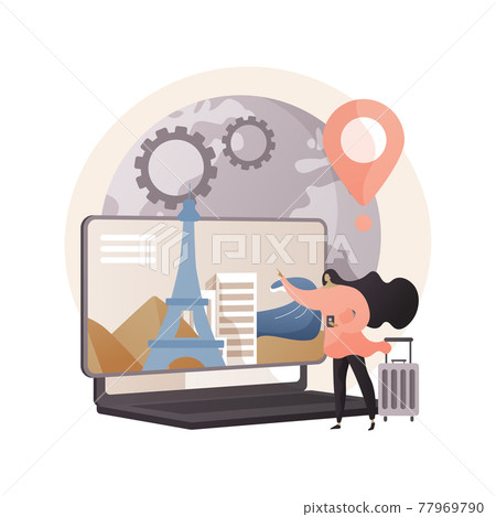 Smart tourism system abstract concept vector... - Stock Illustration ...