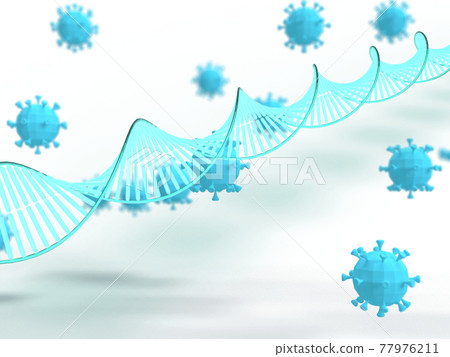 Image cut of floating viruses and genes - Stock Illustration [77976211 ...