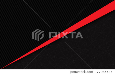 Abstract red line triangle slash on dark grey... - Stock Illustration ...