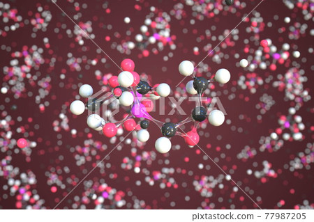 Fosfomycin molecule. Conceptual molecular... - Stock Illustration ...