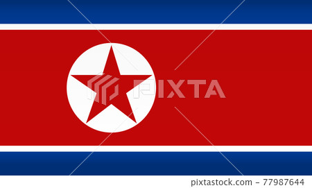 Vector flag of North Korea. Color symbol isolated - Stock Illustration ...