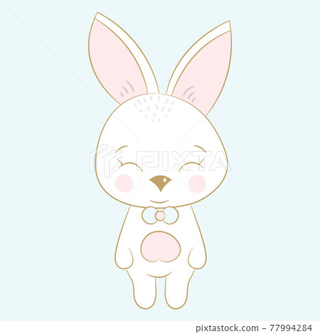 Cute rabbit. Children s illustration with a rabbit - Stock Illustration ...