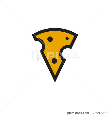 Cheese slice logo design template - Stock Illustration [77997086] - PIXTA