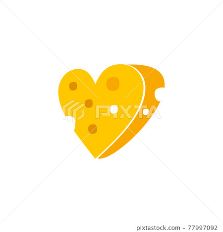 Cheese slice logo design template - Stock Illustration [77997092] - PIXTA