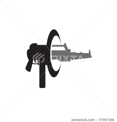 Machine gun logo design template - Stock Illustration [77997166] - PIXTA