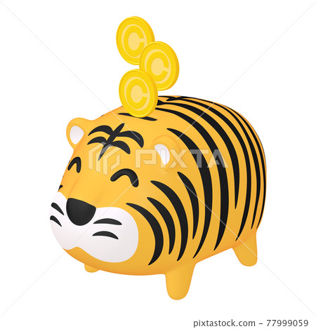 tiger, tigers, money box - Stock Illustration [77999059] - PIXTA