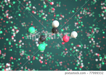 Molecule of 2,2,2-trifluoroethanol, conceptual... - Stock Illustration ...