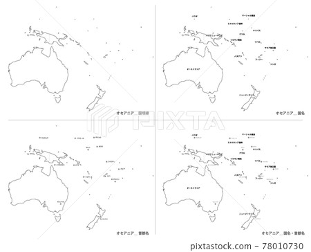 Map Of Oceania Black And White