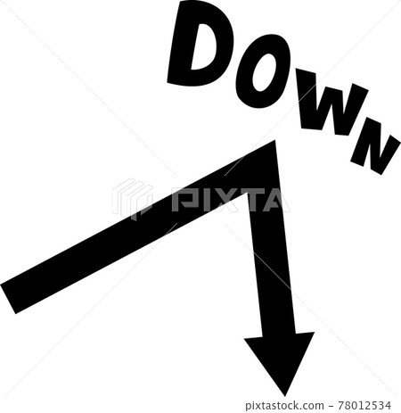 down, arrow, arrows - Stock Illustration [78012534] - PIXTA